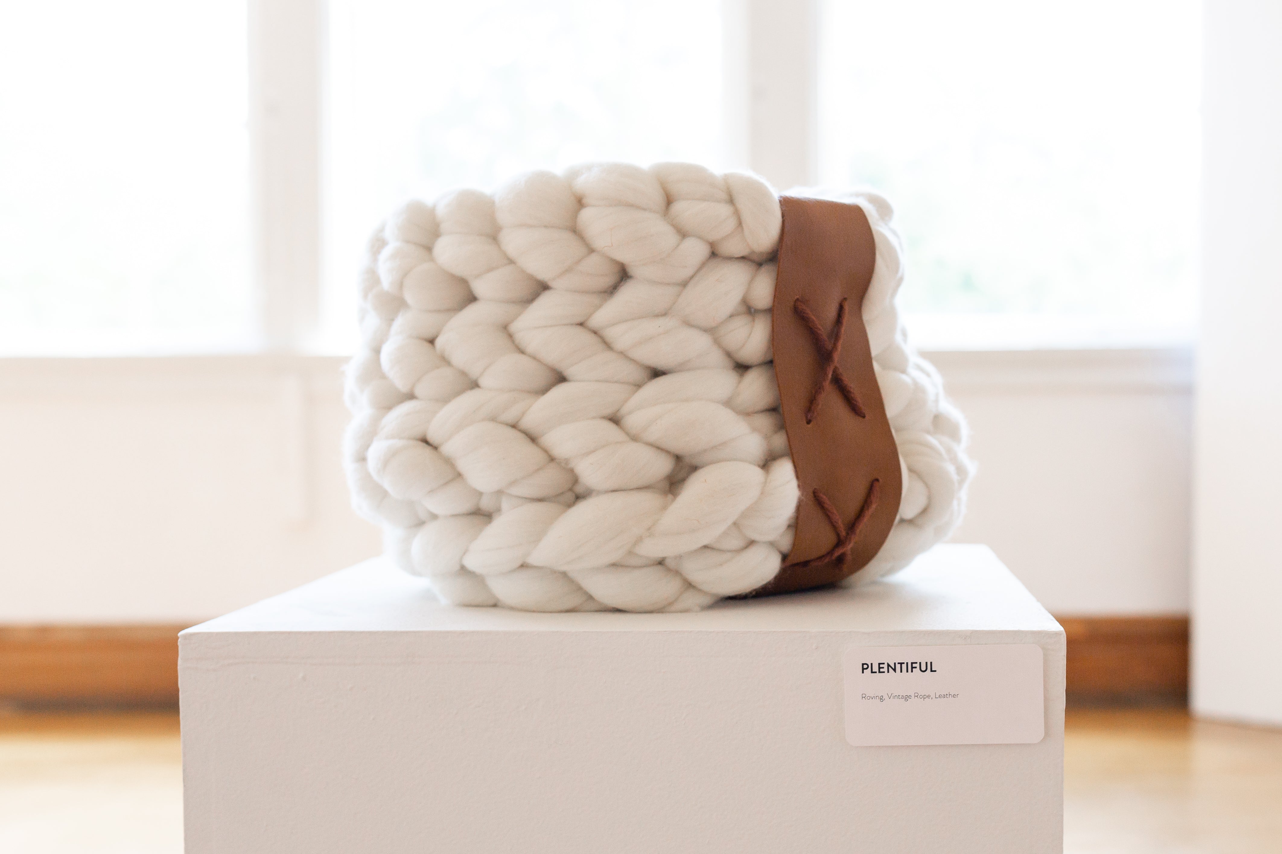 Wool Woven Basket with Leather Handles | Soft Storage – Keyaiira