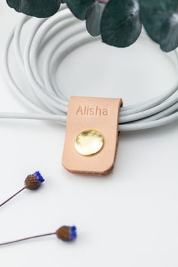 Personalized Small Cord Holder [Round End - Snap Closure] – Keyaiira